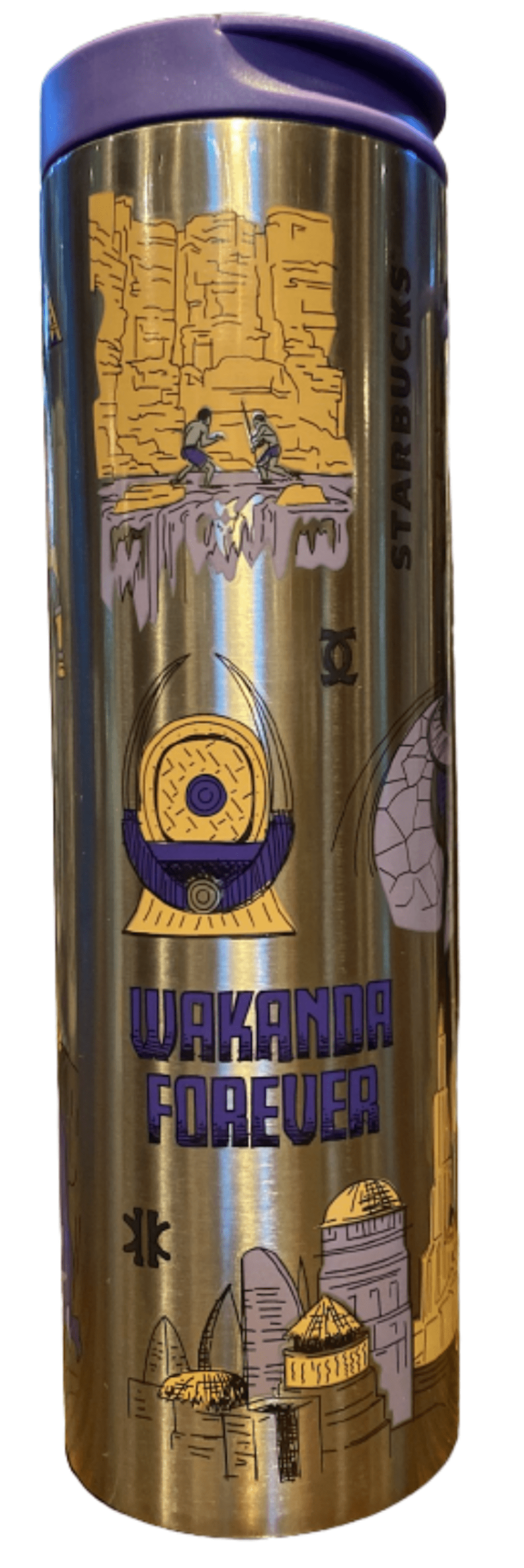 Disney Parks Starbucks Marvel Wakanda 16oz Stainless Steel Tumbler New ...