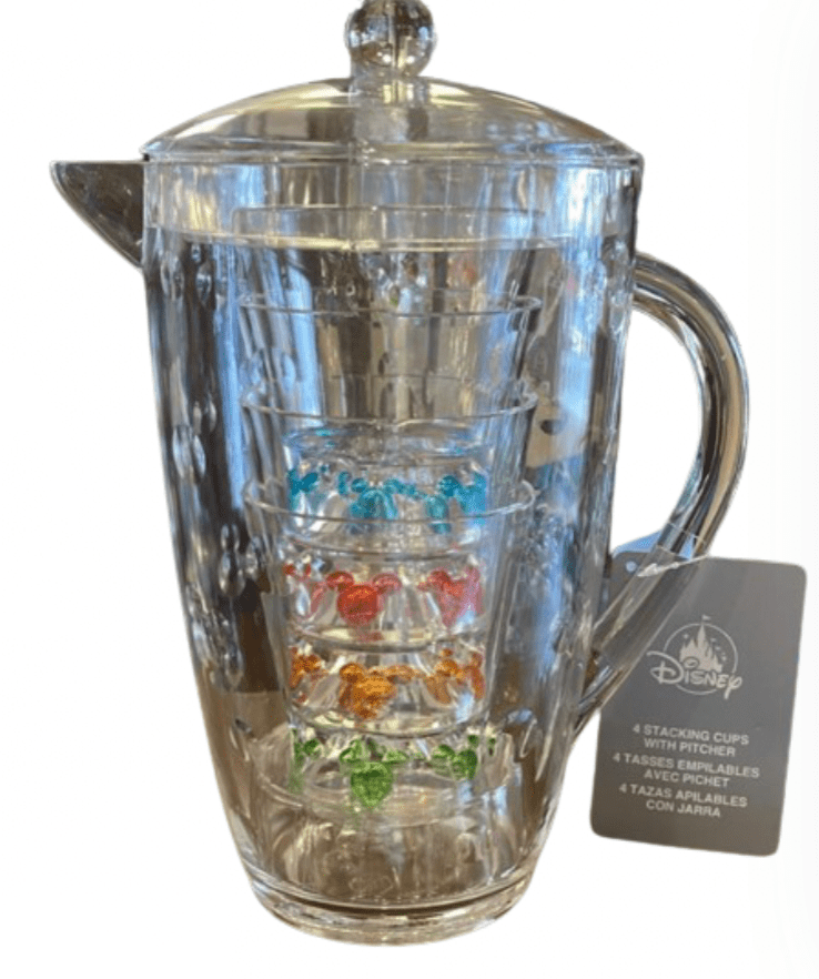 Disney Parks Summer Home Pitcher & Stacking Cups New with Tag - Walmart.com