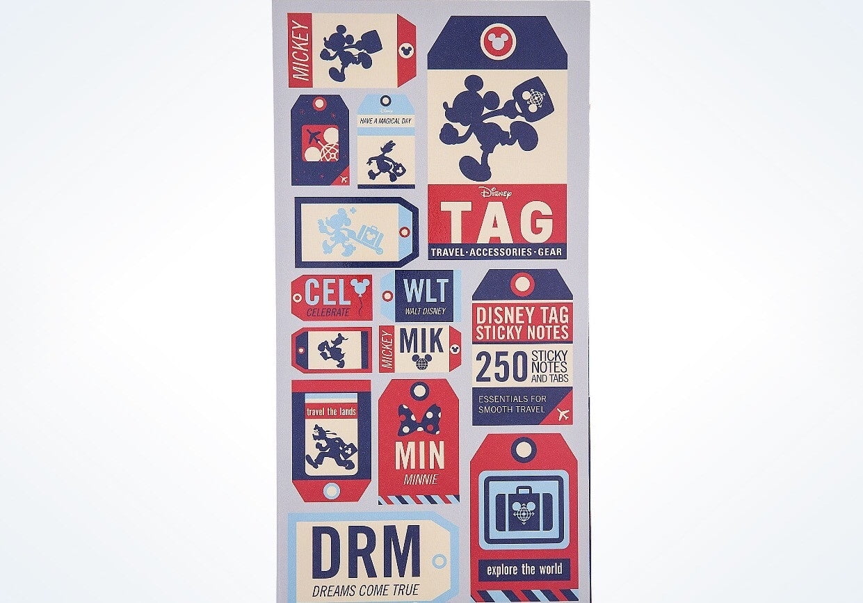 Disney Parks TAG Collection Mickey & Friends Travel Sticky Note Set New ...