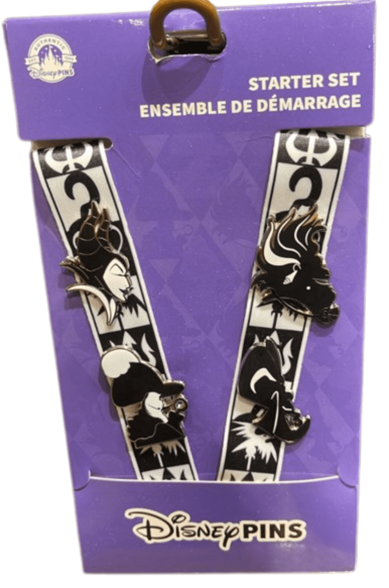 Disney Parks Villains Pin Set Starter Kit With 4 Pin New with Card ...