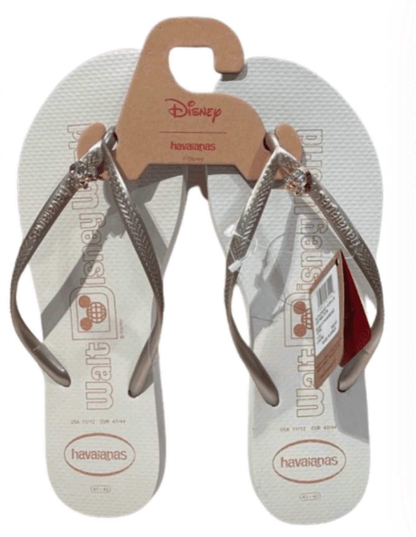 Disney Parks WDW Flip Flops by Havaianas Beige Strawberry 11/12 New ...