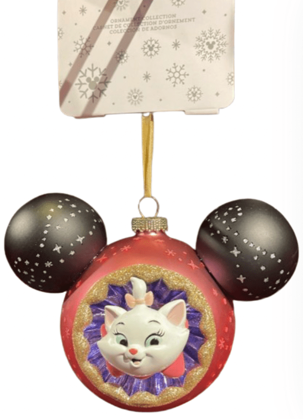 Disney Parks Walt Disney Marie Icon Mickey Ears Glass Christmas ...