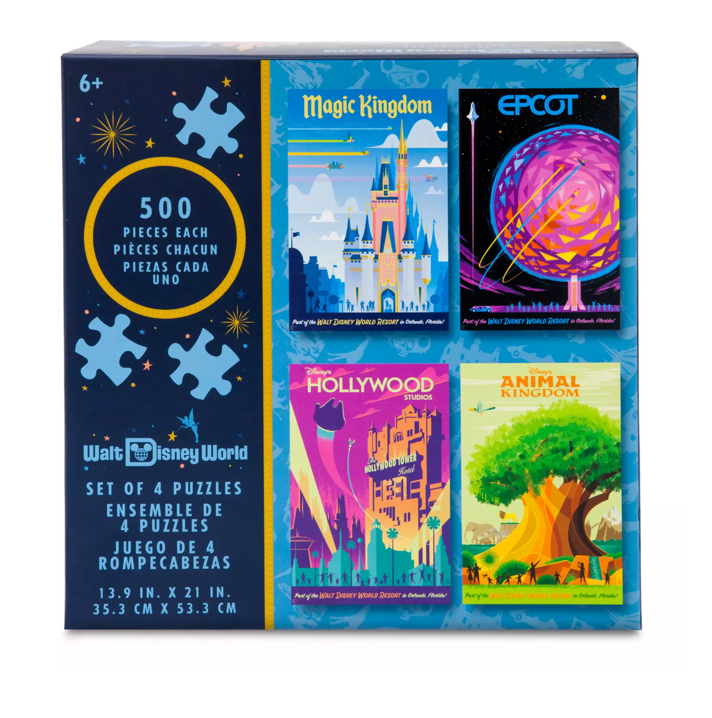 Disney Parks Walt Disney World Icons Poster Set of 4 Puzzle New with ...