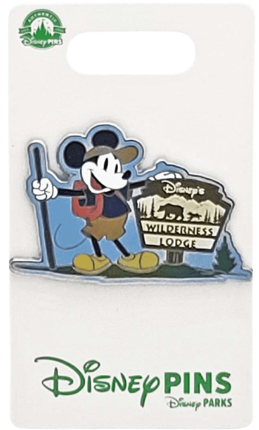 Disney Parks Wilderness Lodge Logo - Mickey Mouse Hiking Pin New With ...