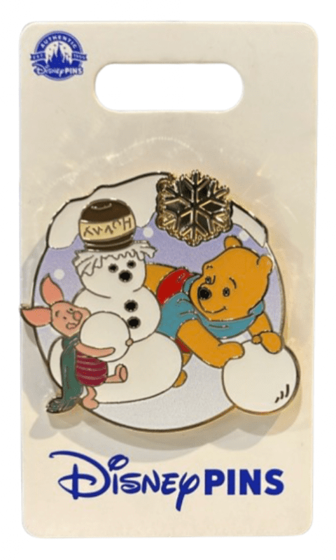 Disney Parks Winnie The Pooh & Piglet Snowman Winter Pin New With Card ...