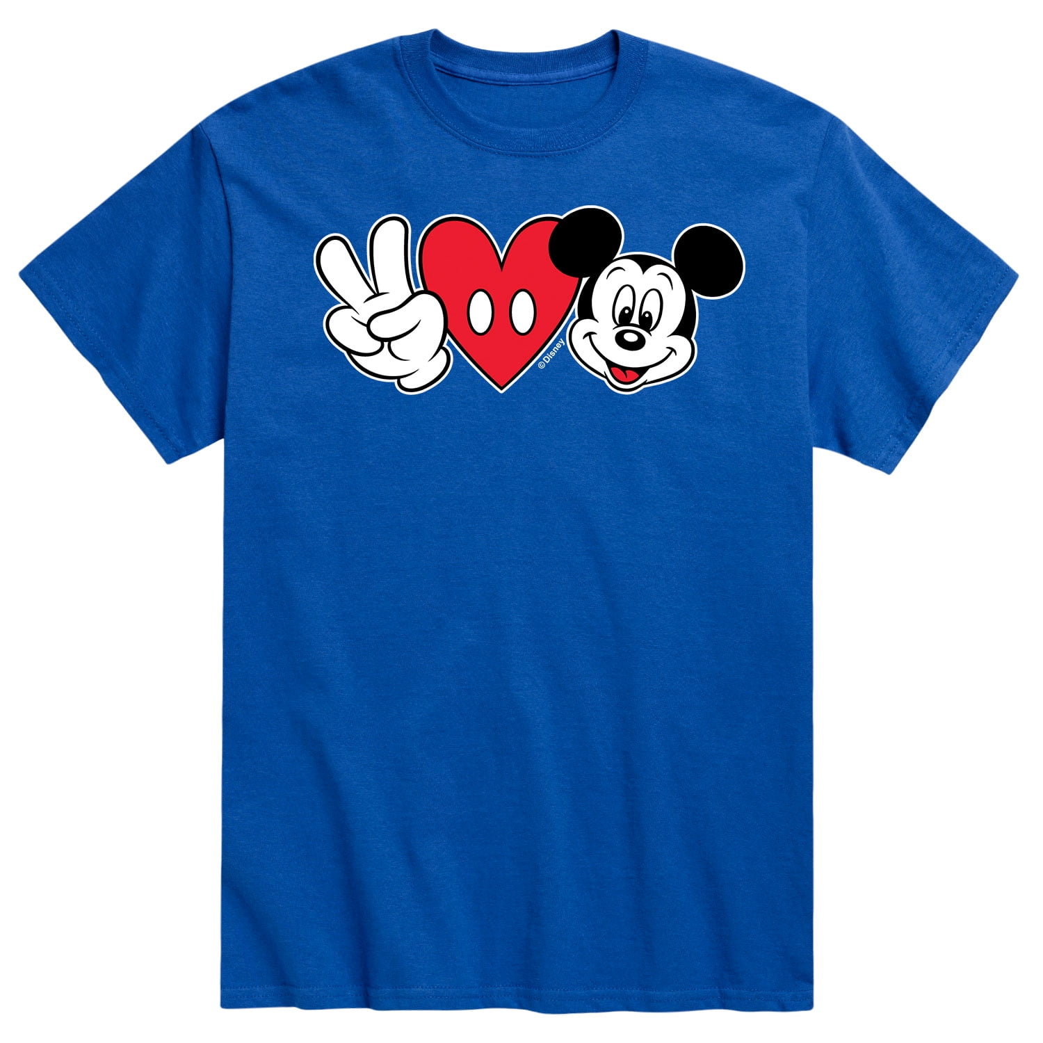 Disney - Peace Love Mickey - Men's Short Sleeve Graphic T-Shirt ...