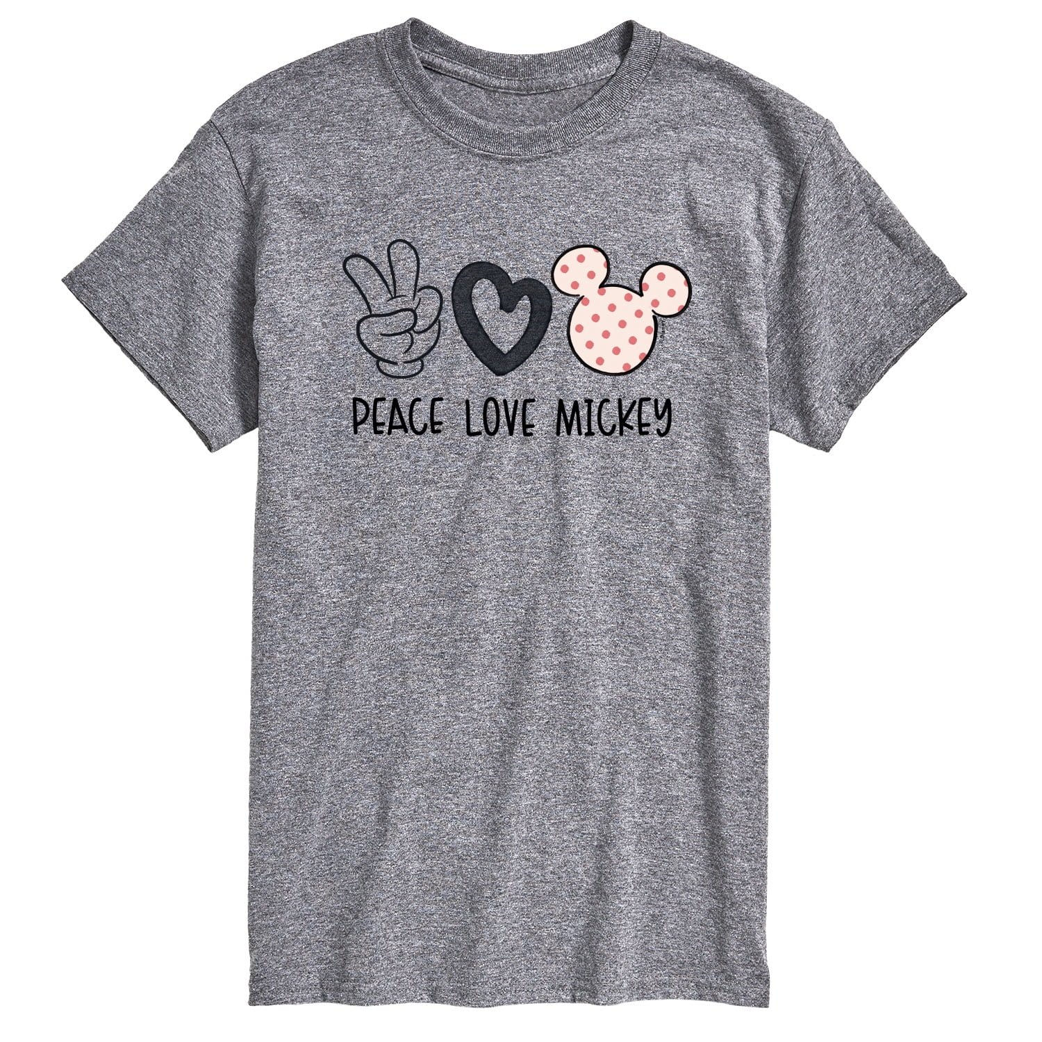 Disney - Peace Love Mickey - Men's Short Sleeve Graphic T-Shirt ...