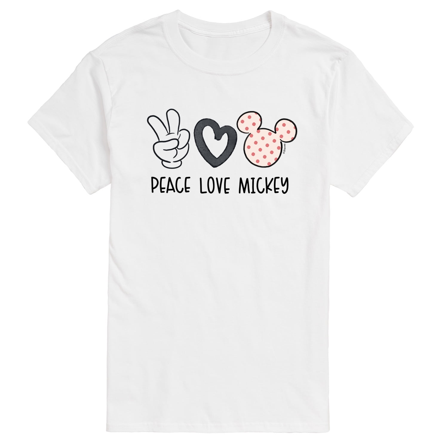 Disney - Peace Love Mickey - Men's Short Sleeve Graphic T-Shirt ...