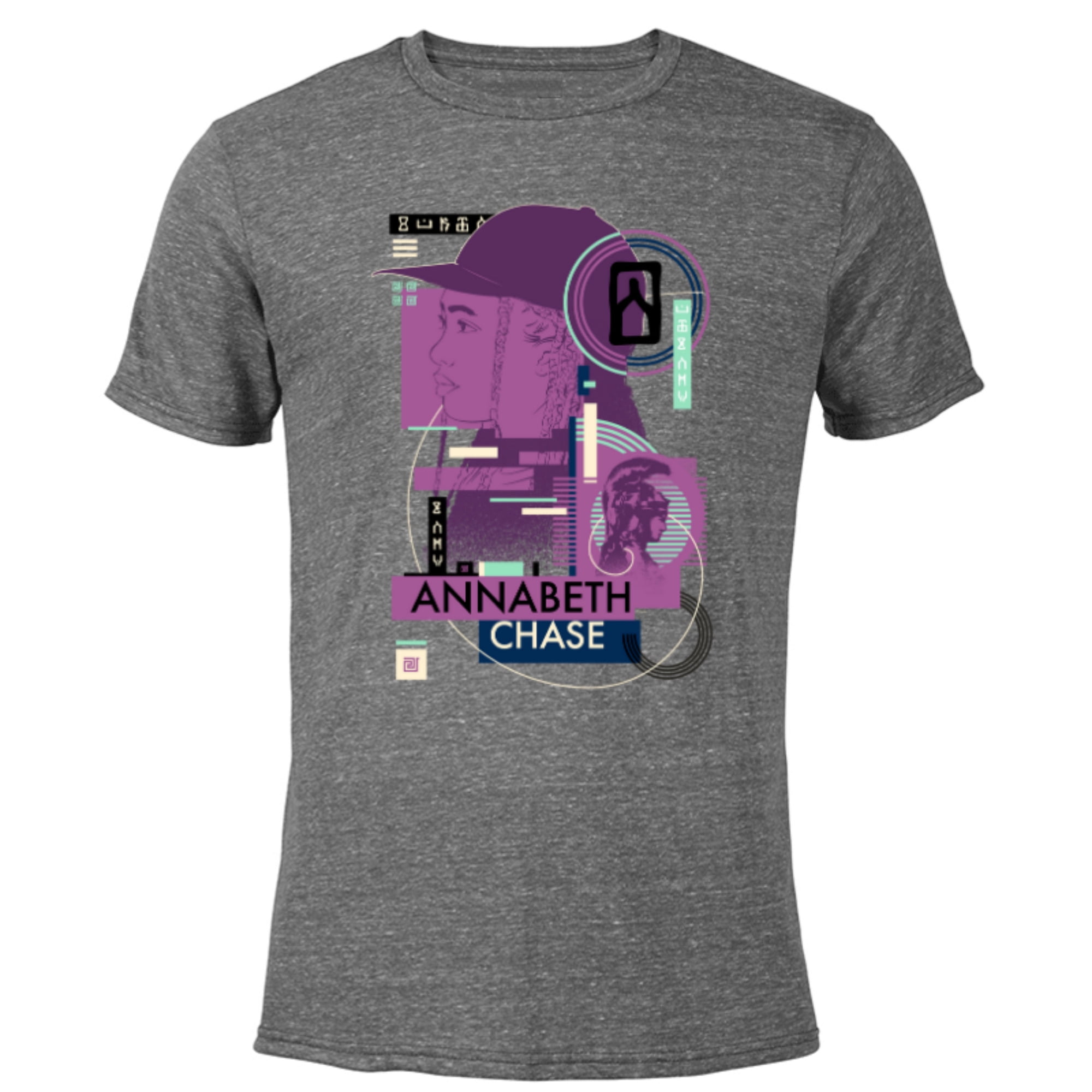 Disney Percy Jackson Annabeth Chase Athena Greek Vase Style - Short Sleeve Blended T-Shirt for ...