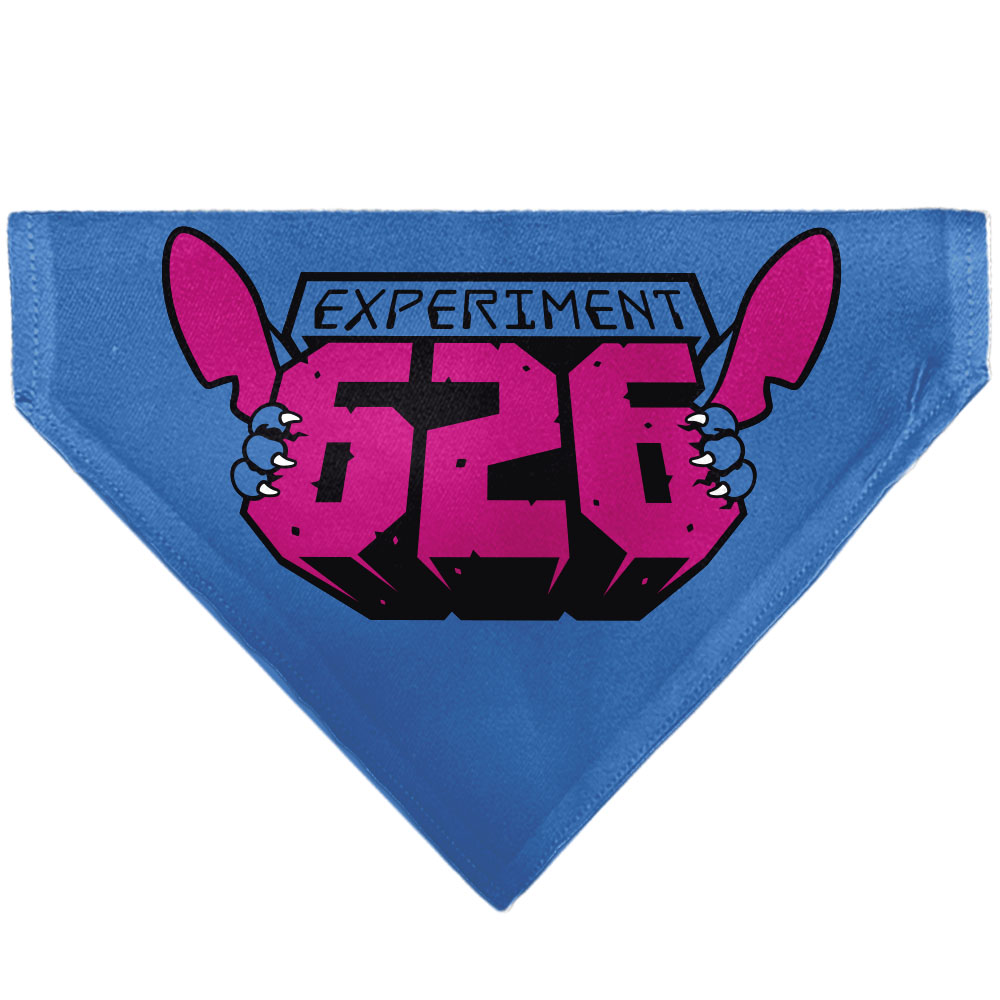 Disney Pet Bandana Stitch Experiment 626 Logo Blue Pink Slip On Collar ...