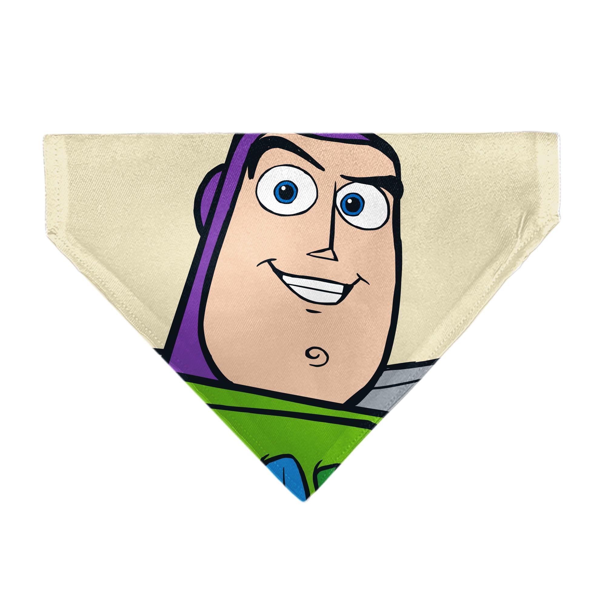 Disney Pet Bandana Toy Story Buzz Lightyear Face Close Up Beige Slip On ...