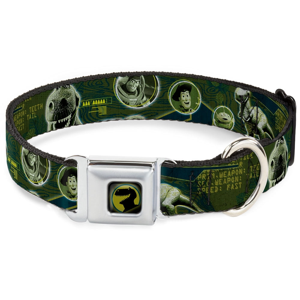 Disney Pet Collar, Dog Collar Metal Seatbelt Buckle, Buzz Poses Stars ...