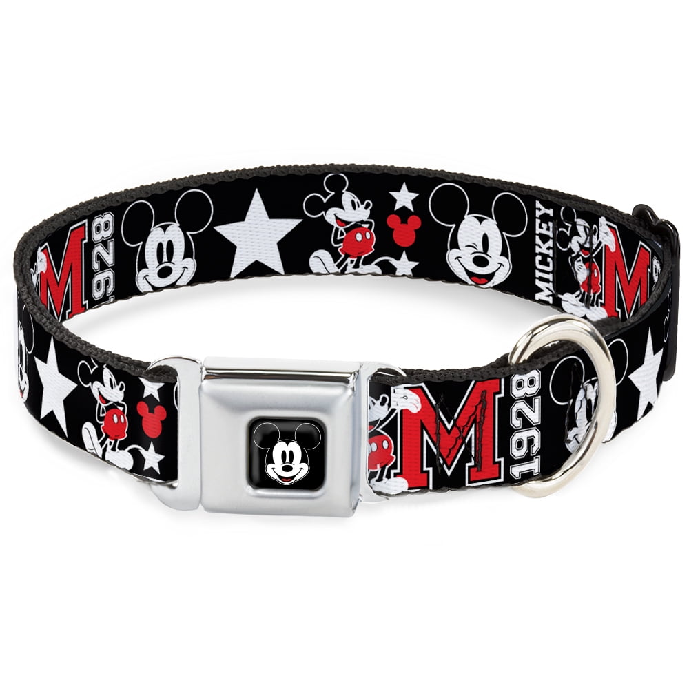 Disney Pet Collar, Dog Collar Metal Seatbelt Buckle, Classic Mickey ...