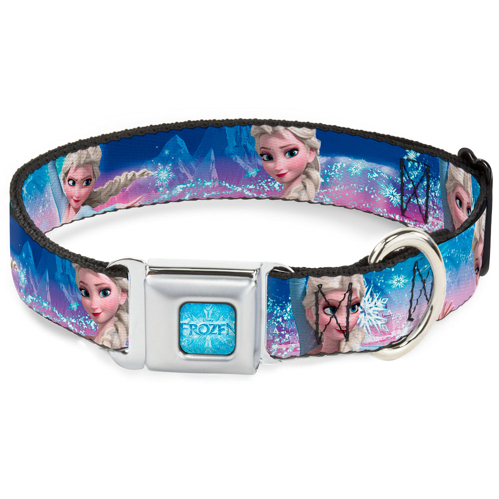 Disney Pet Collar, Dog Collar Metal Seatbelt Buckle, Elsa the Snow ...