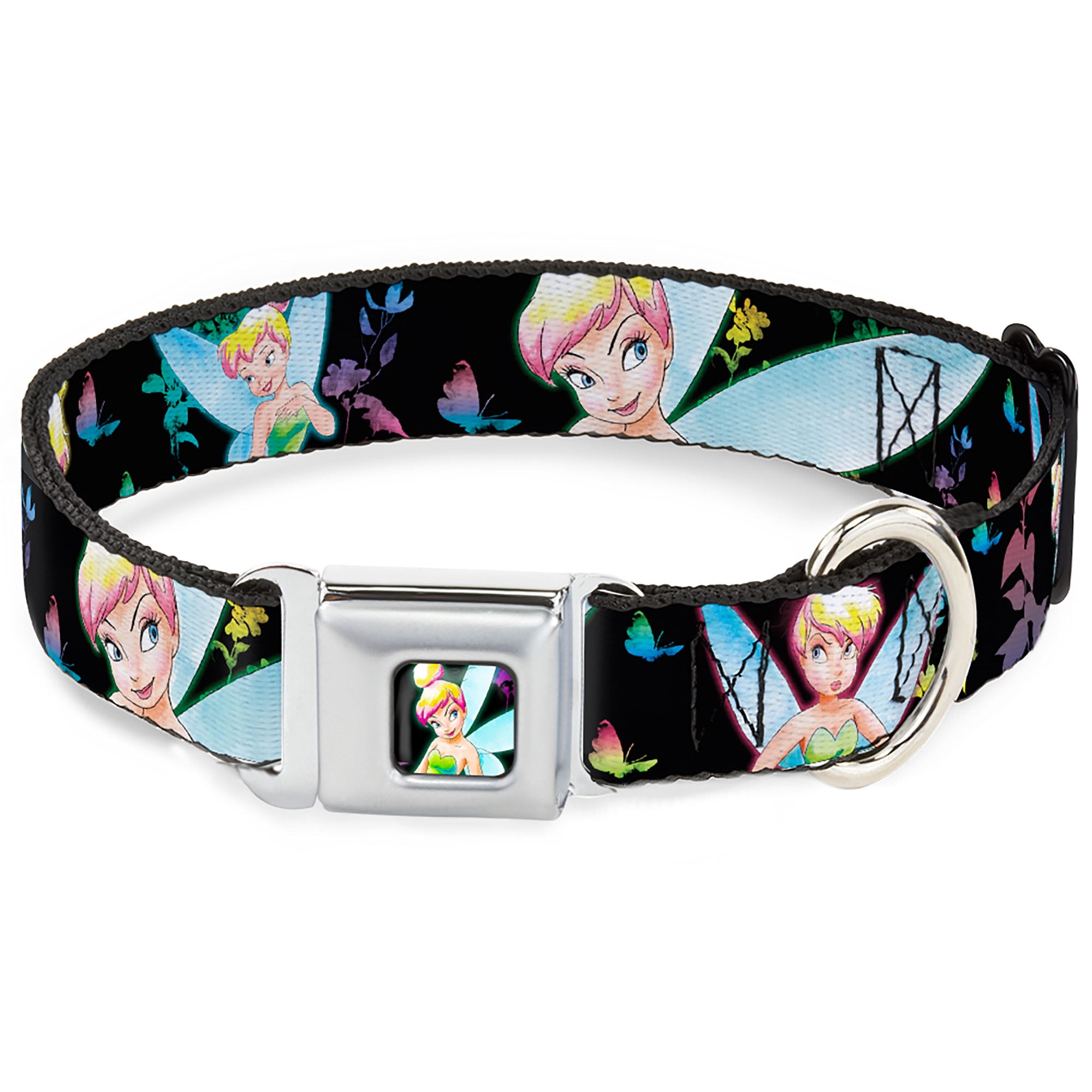 Disney Pet Collar, Dog Collar Metal Seatbelt Buckle, Glowing Tinker ...