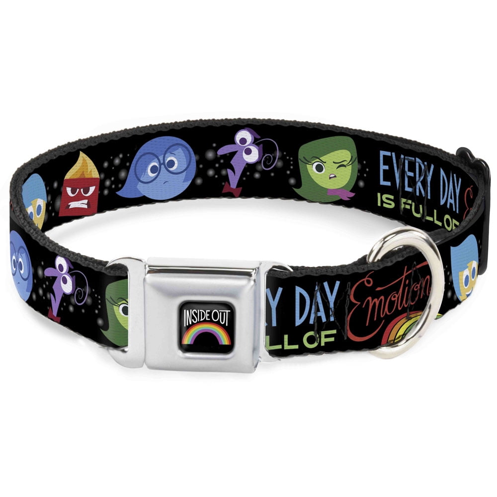 Disney Pet Collar, Dog Collar Metal Seatbelt Buckle, Inside Out Emotion ...