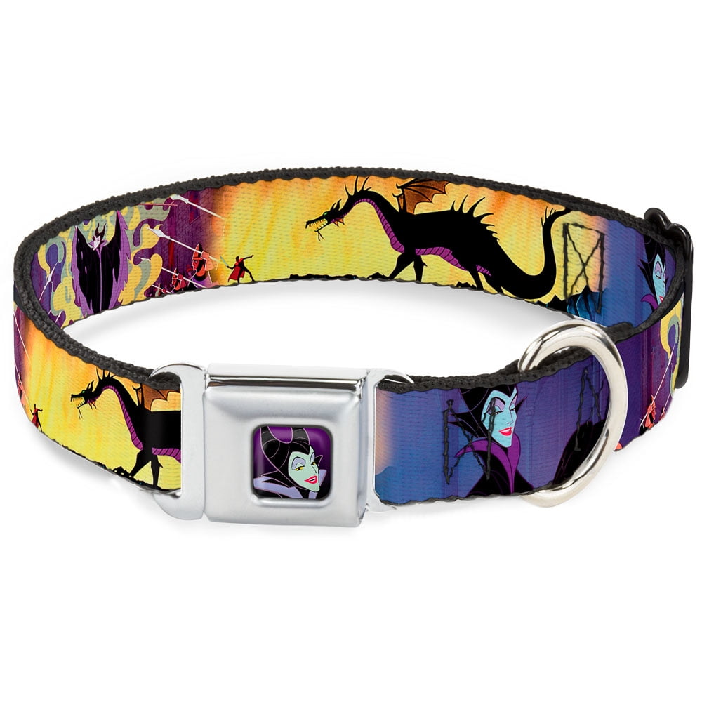Disney Pet Collar, Dog Collar Metal Seatbelt Buckle, Maleficent Poses ...