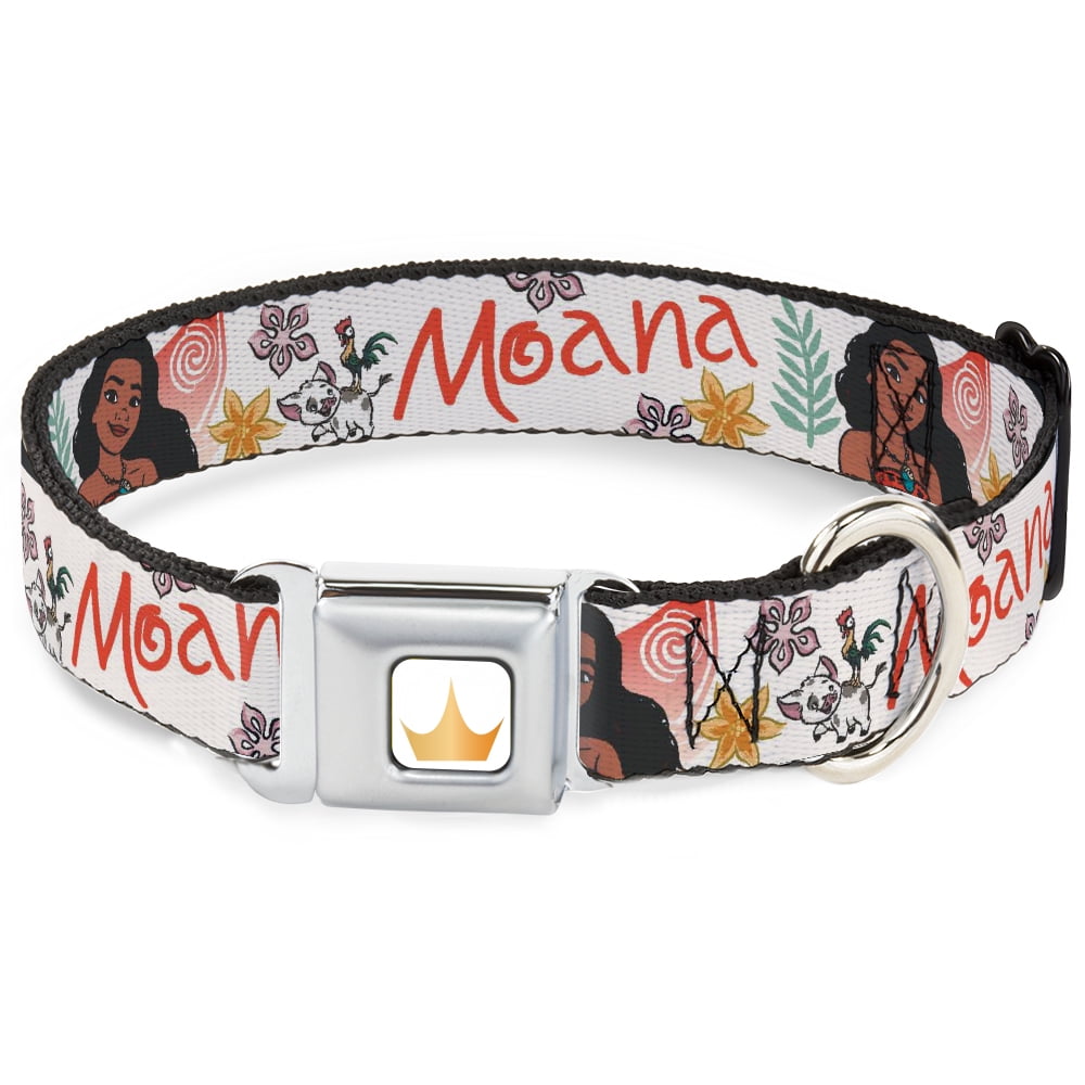 Disney Pet Collar, Dog Collar Metal Seatbelt Buckle, Moana with Pua and ...