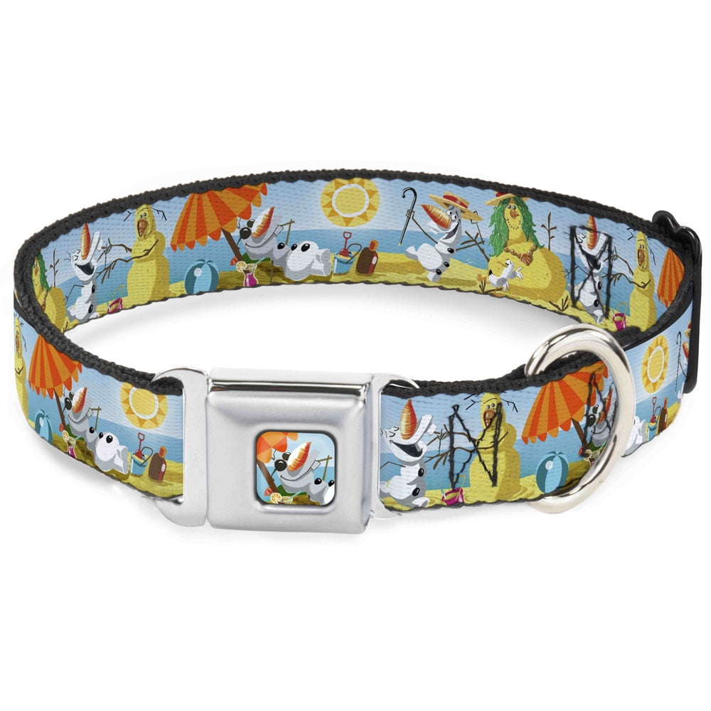 Disney Pet Collar, Dog Collar Metal Seatbelt Buckle, Olaf Summertime ...