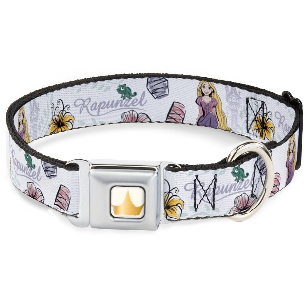 Disney Pet Collar, Dog Collar Metal Seatbelt Buckle, Rapunzel Castle ...
