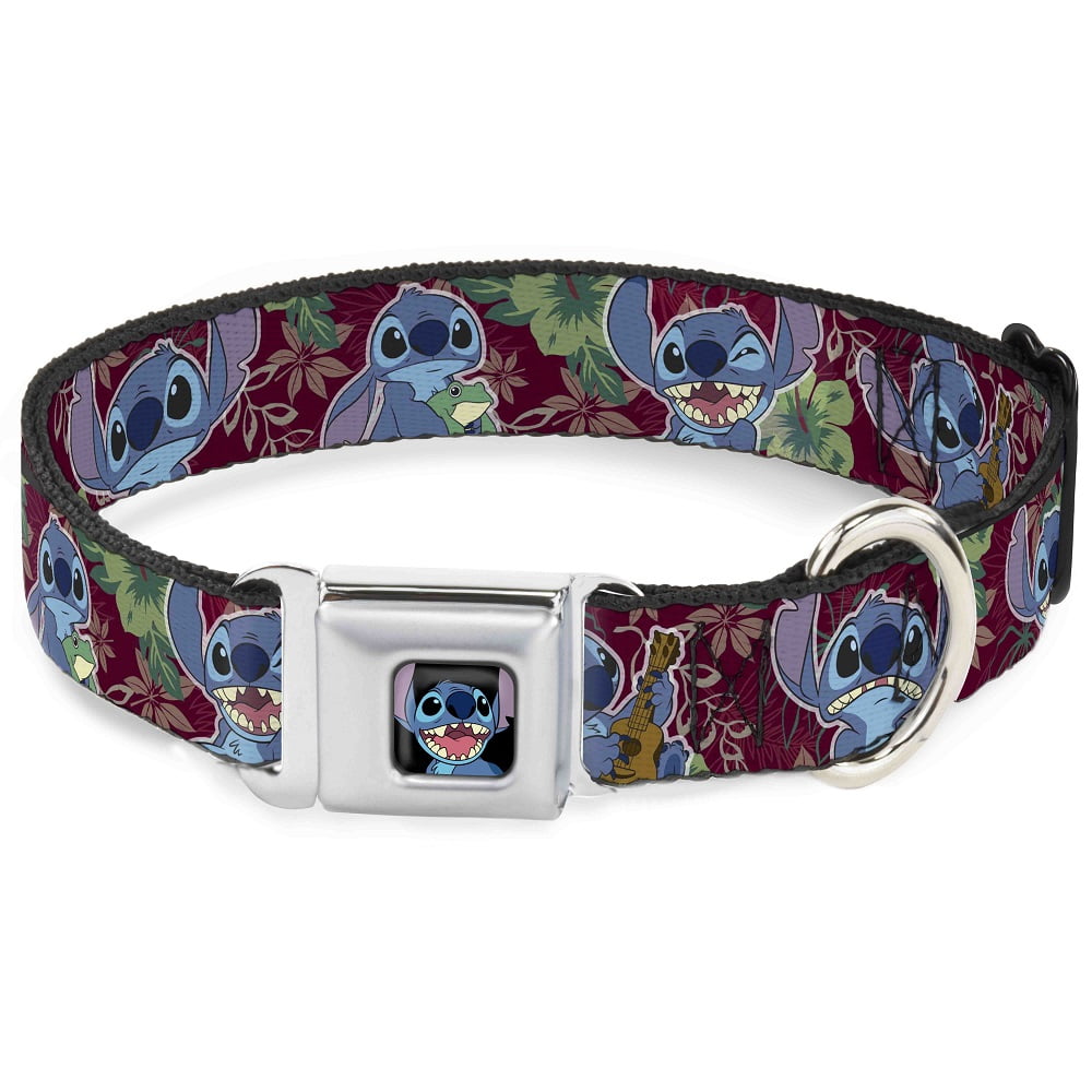 Disney Pet Collar, Dog Collar Metal Seatbelt Buckle, Stitch Expressions ...
