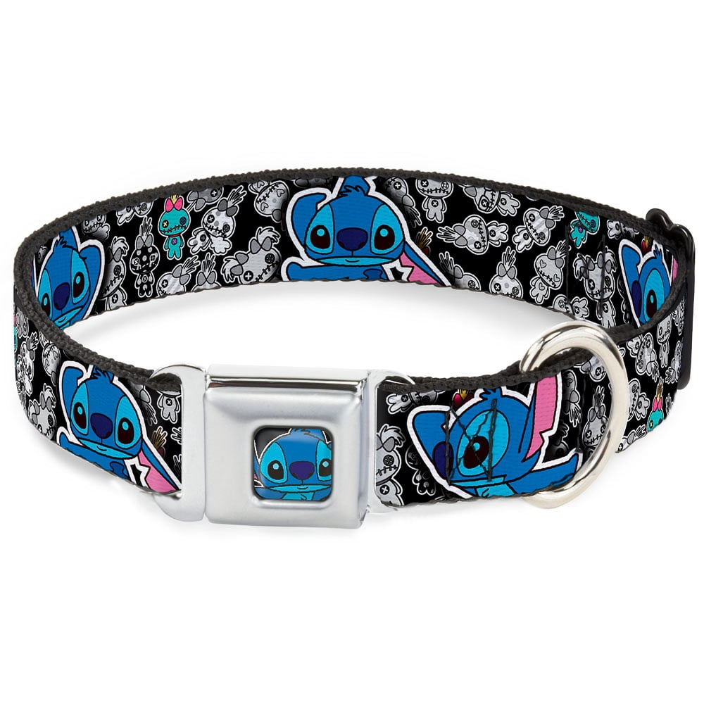 Disney Pet Collar, Dog Collar Metal Seatbelt Buckle, Stitch Poses Mini ...