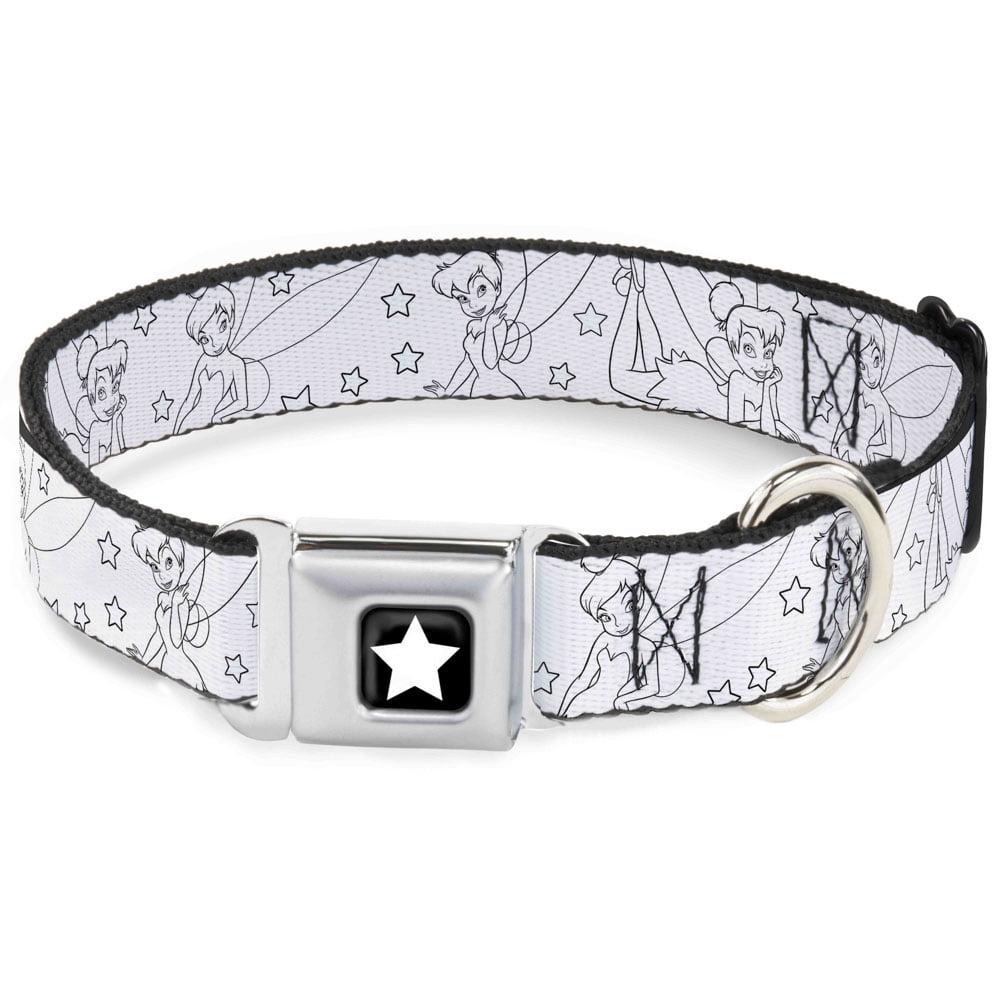 Disney Pet Collar, Dog Collar Metal Seatbelt Buckle, Tinker Bell Poses ...