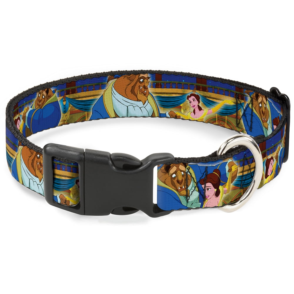 Disney Pet Collar, Dog Collar Plastic Buckle, Beast Belle Ball Scene ...