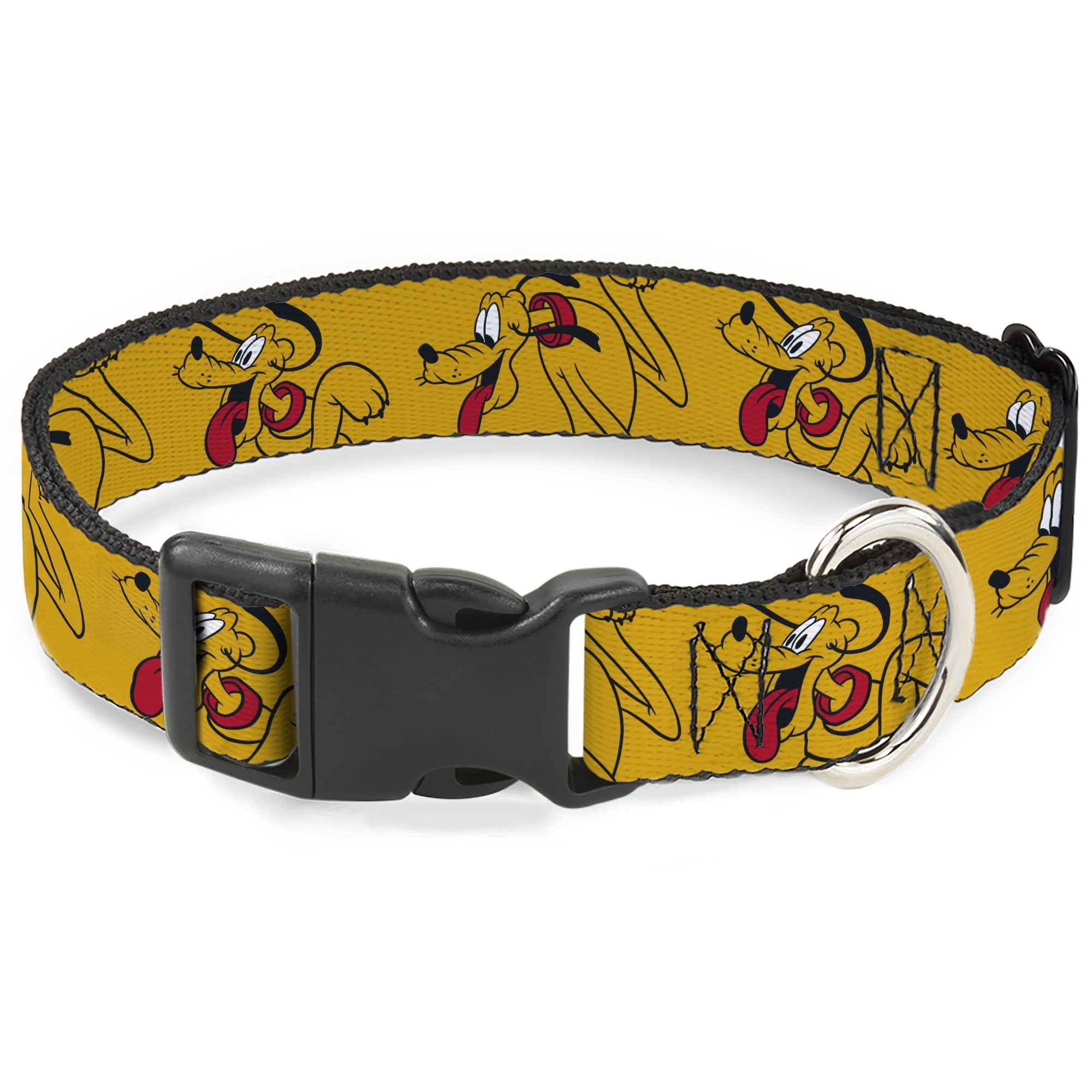 Disney Pet Collar, Dog Collar Plastic Buckle, Disney Pluto Poses Orange ...