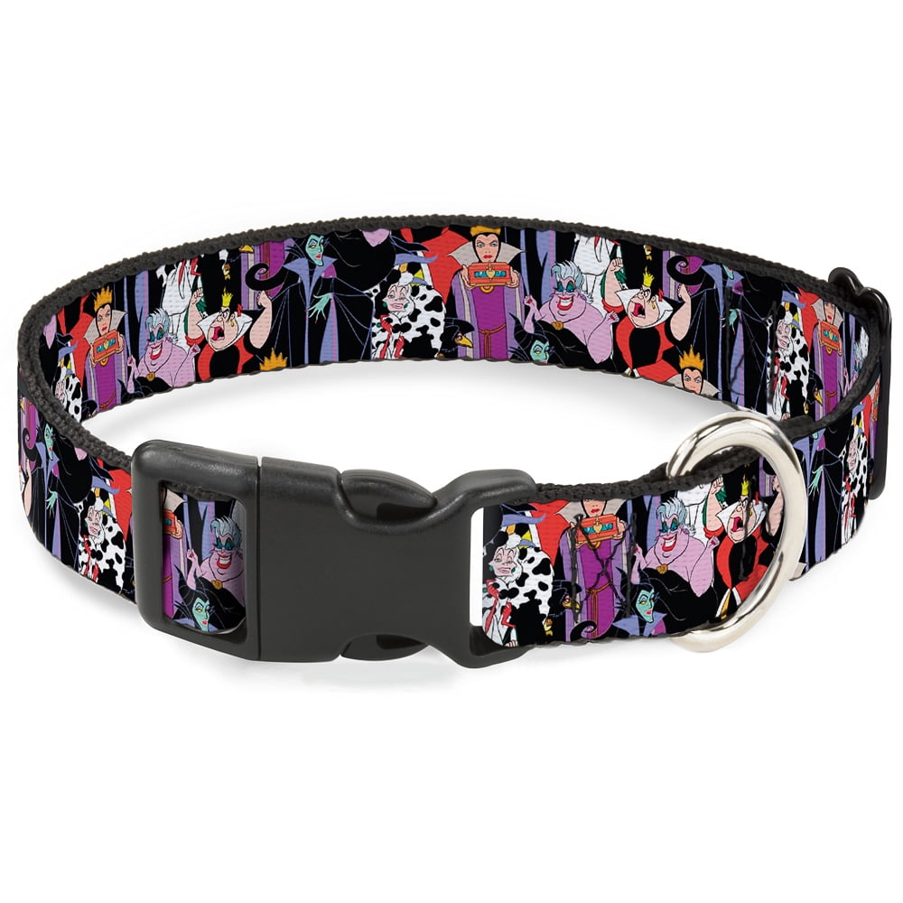 Disney Pet Collar, Dog Collar Plastic Buckle, Disney Villains Stacked ...