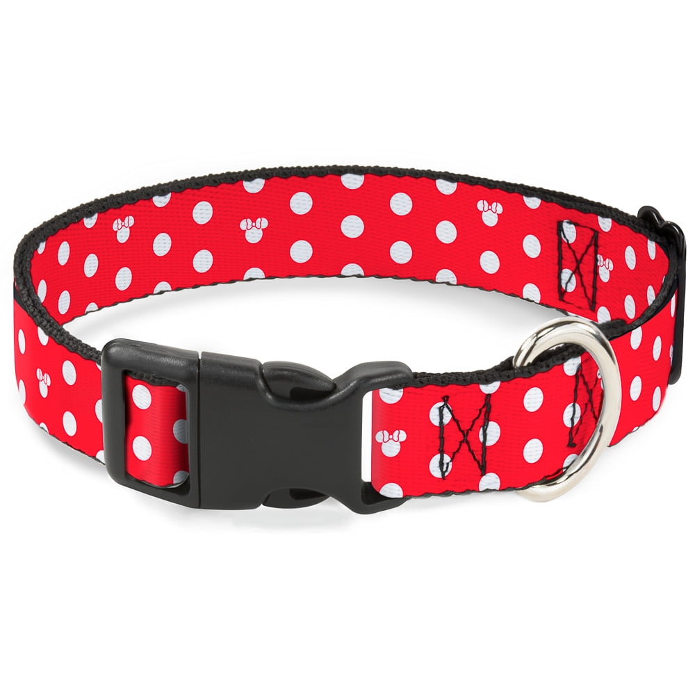 Disney Pet Collar, Dog Collar Plastic Buckle, Minnie Mouse Polka Dot ...