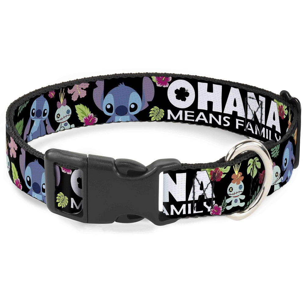 Disney Pet Collar, Dog Collar Plastic Buckle, Ohana Means Family Stitch ...