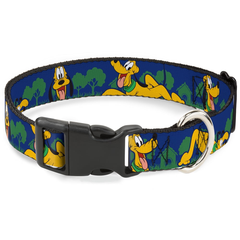 Disney Pet Collar, Dog Collar Plastic Buckle, Pluto Poses Landscape ...