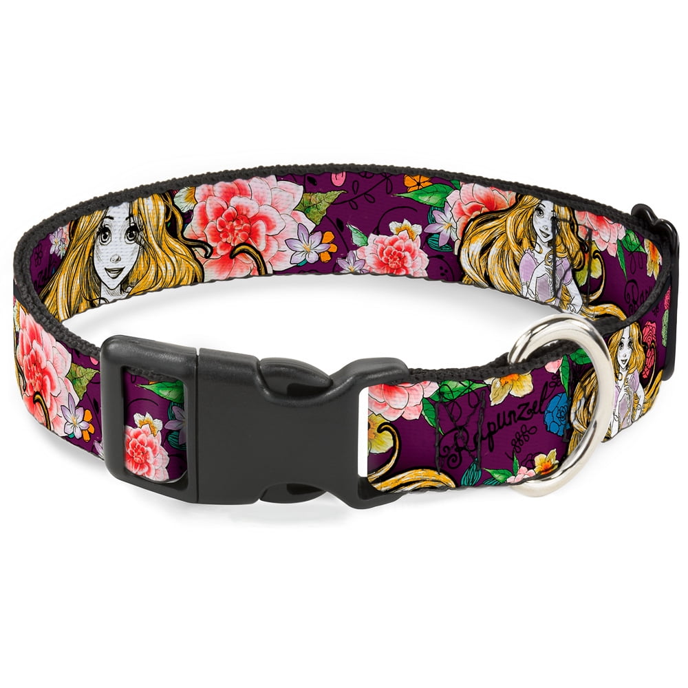 Disney Pet Collar, Dog Collar Plastic Buckle, Rapunzel Poses Floral ...
