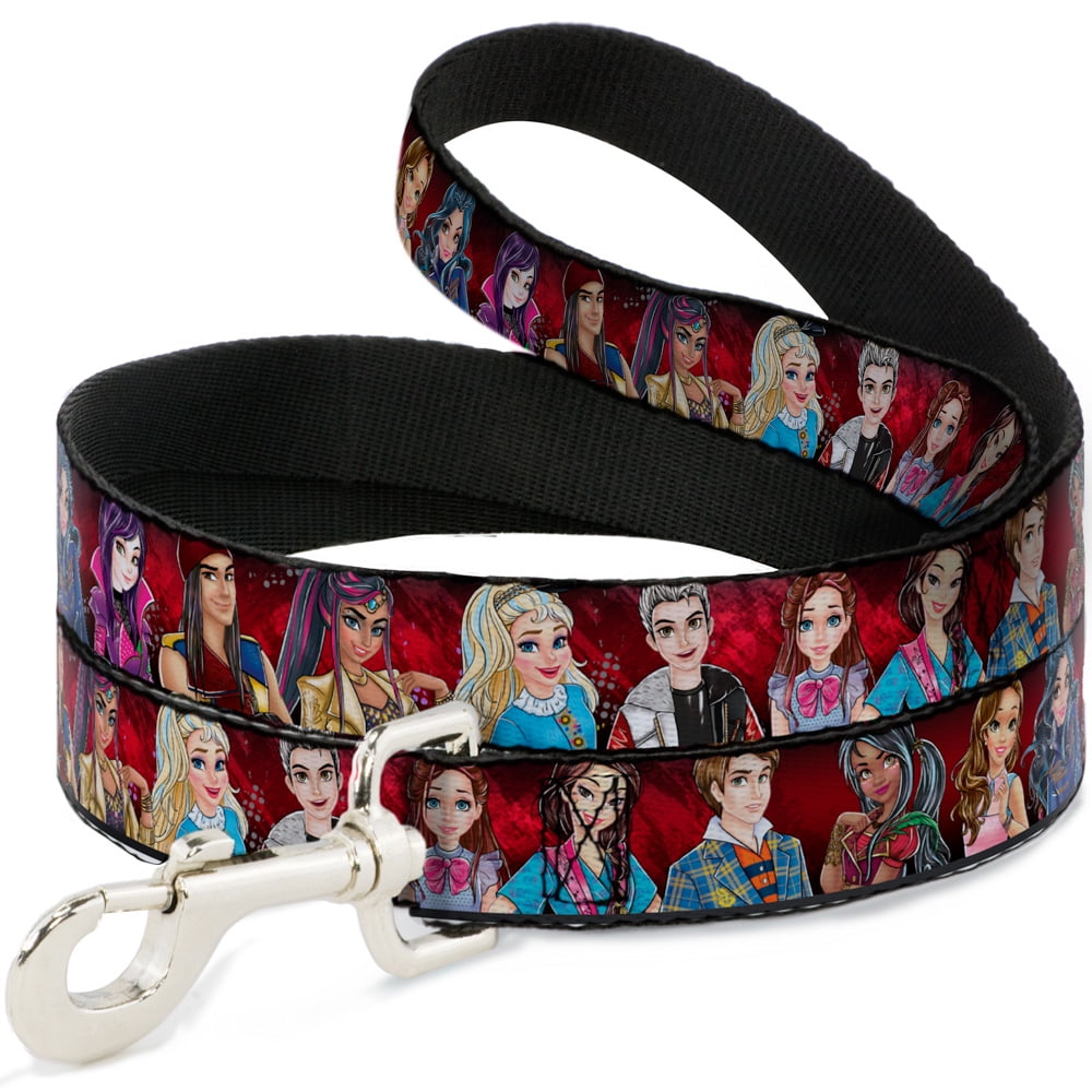 Disney Pet Leash, Dog Leash, Descendants Character Group Pose Reds Gray ...