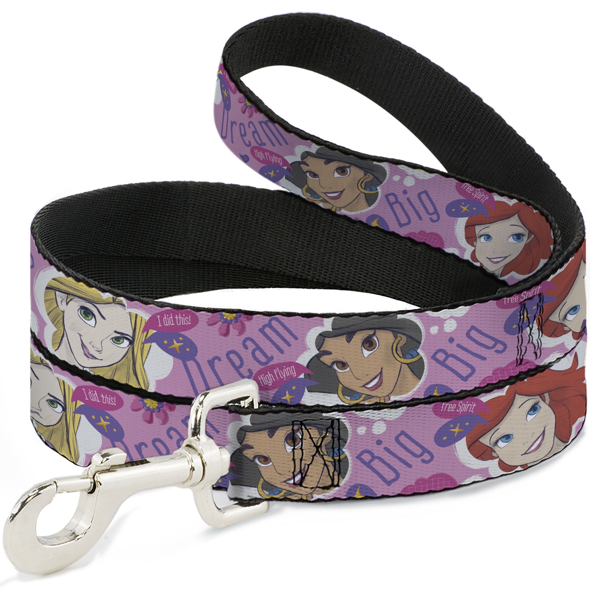 Disney Pet Leash, Dog Leash, Disney Dream Big Princess Faces Pinks ...