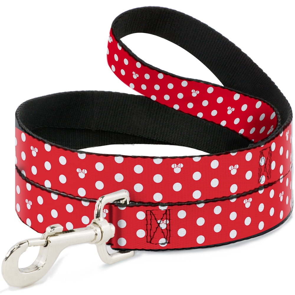 Disney Pet Leash, Dog Leash, Minnie Mouse Polka Dot Mini Silhouette Red ...