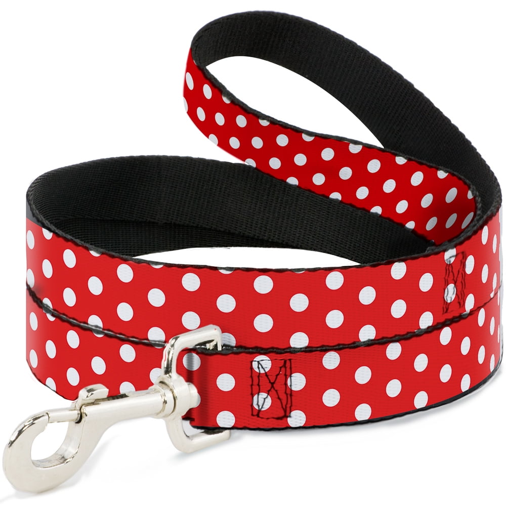 Disney Pet Leash, Dog Leash, Minnie Mouse Polka Dots Red White, 4 Feet ...