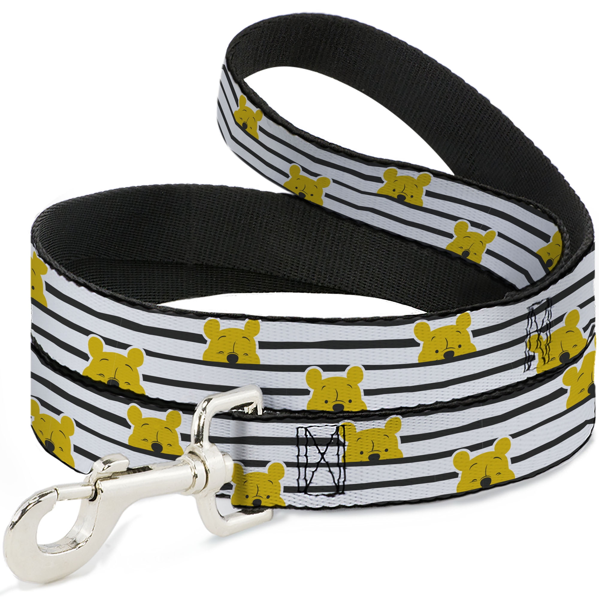 Disney Pet Leash, Dog Leash, Winnie the Pooh Peeking Poses Stripe White ...