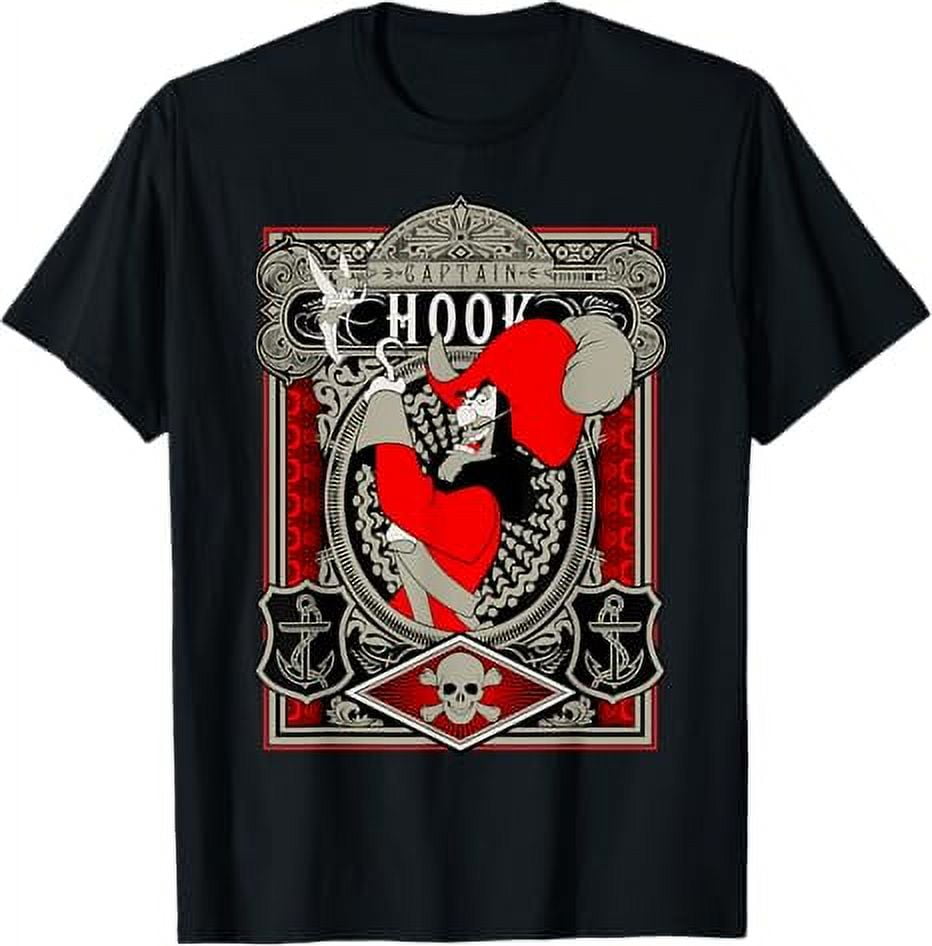 Disney Peter Pan Captain Hook Poster T-Shirt - Walmart.com