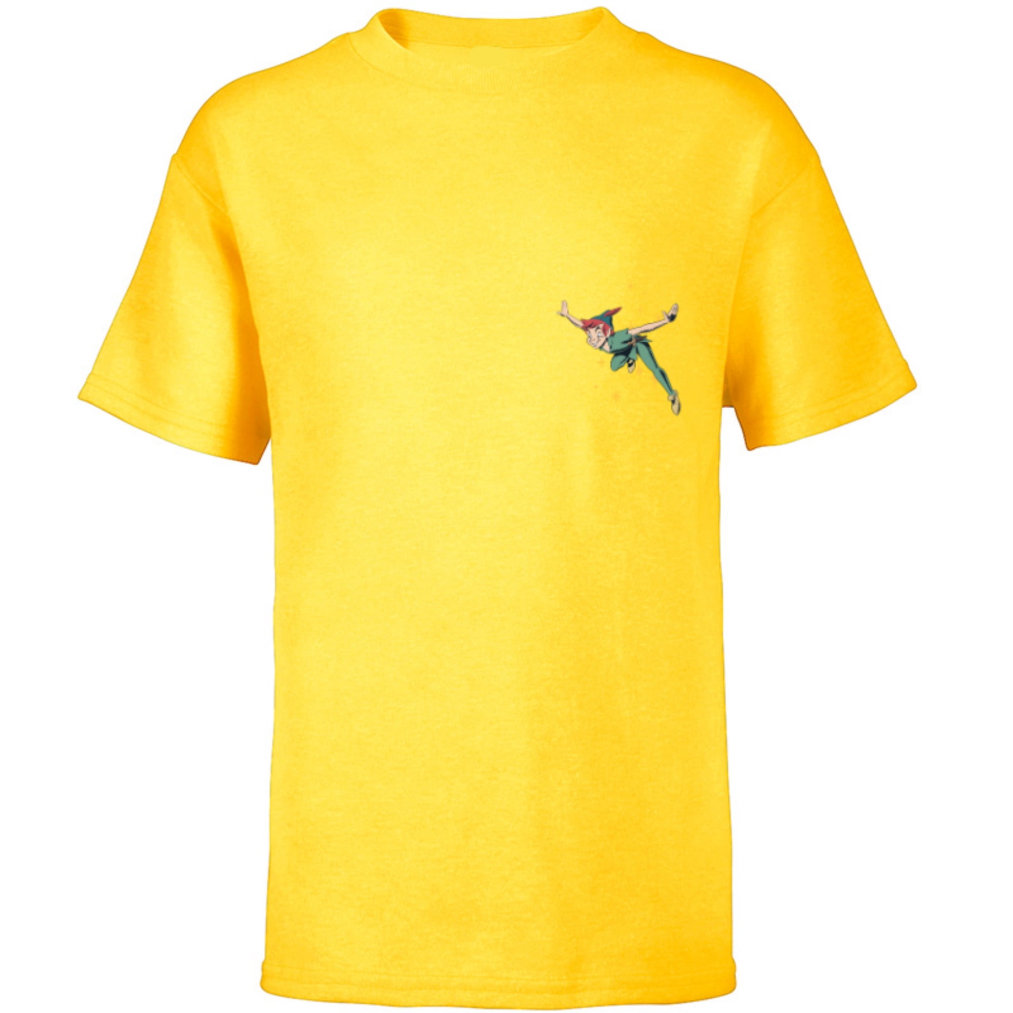 Disney Peter Pan Flying with Pixie Dust - Short Sleeve T-Shirt for Kids - Customized-Yellow ...