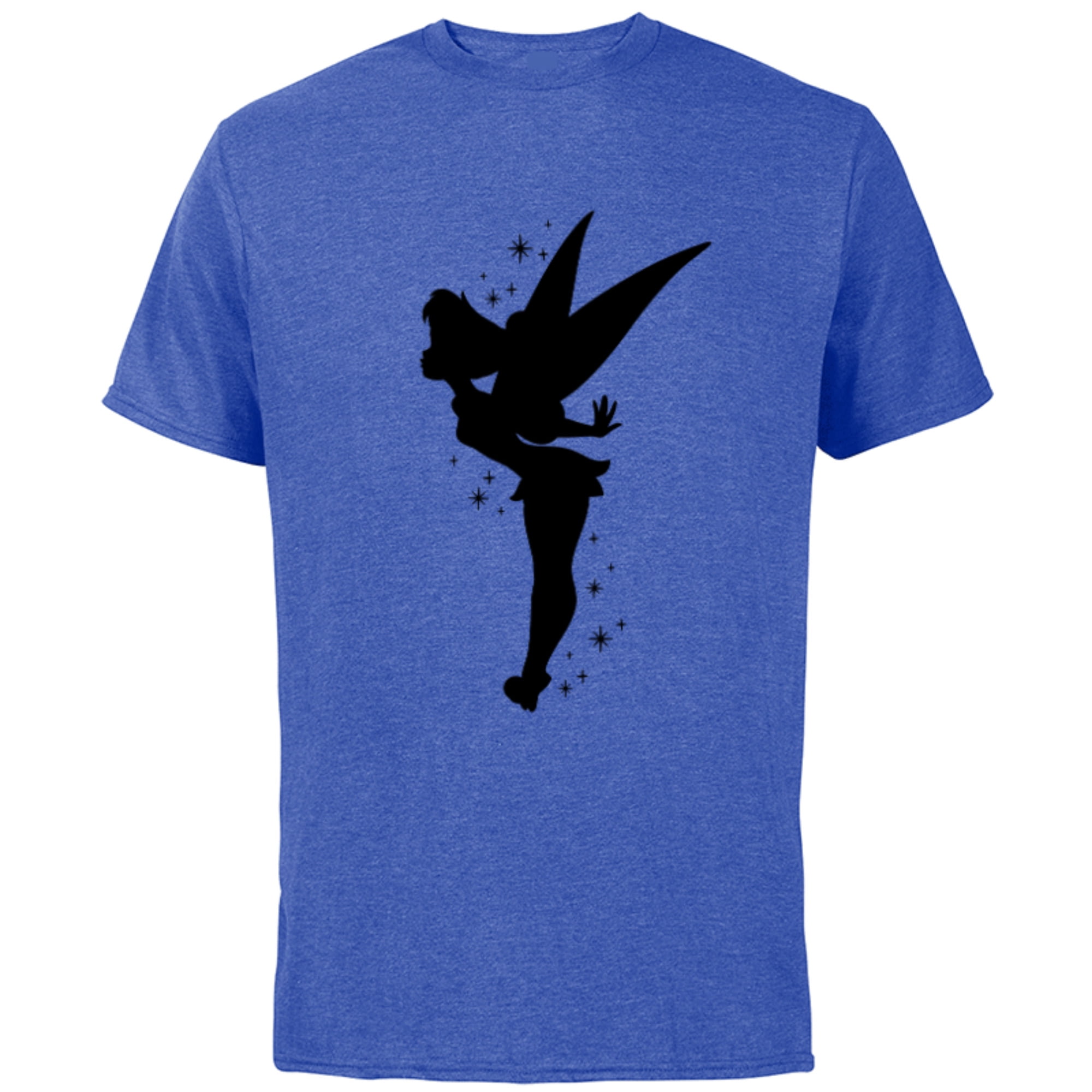 Disney Peter Pan Tinker Bell Pixie Dust Silhouette - Short Sleeve Cotton T-Shirt for Adults ...