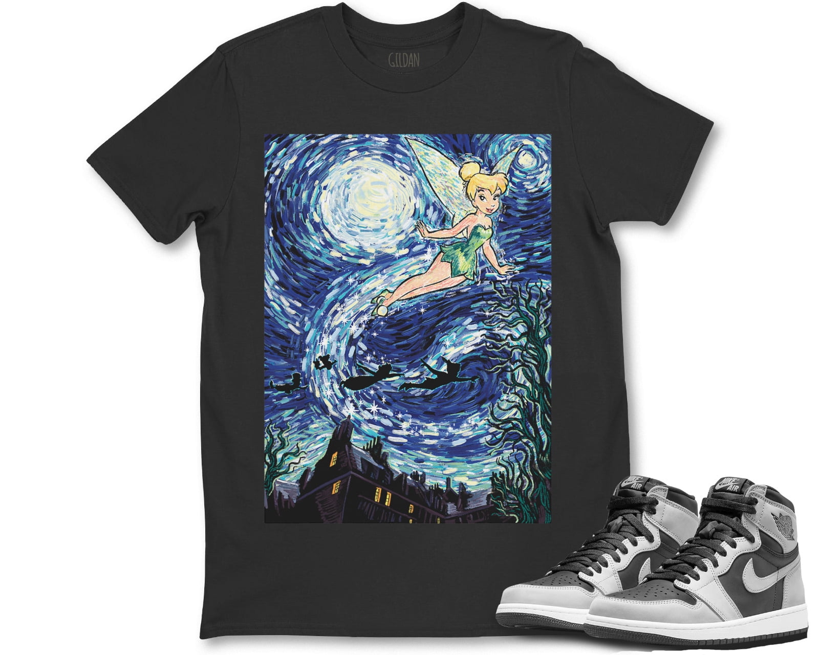 Disney Peter Pan Tinker Bell Starry Night Unisex, Gift For Men, Women, Shirt, Sweatshirt, Hoodie ...
