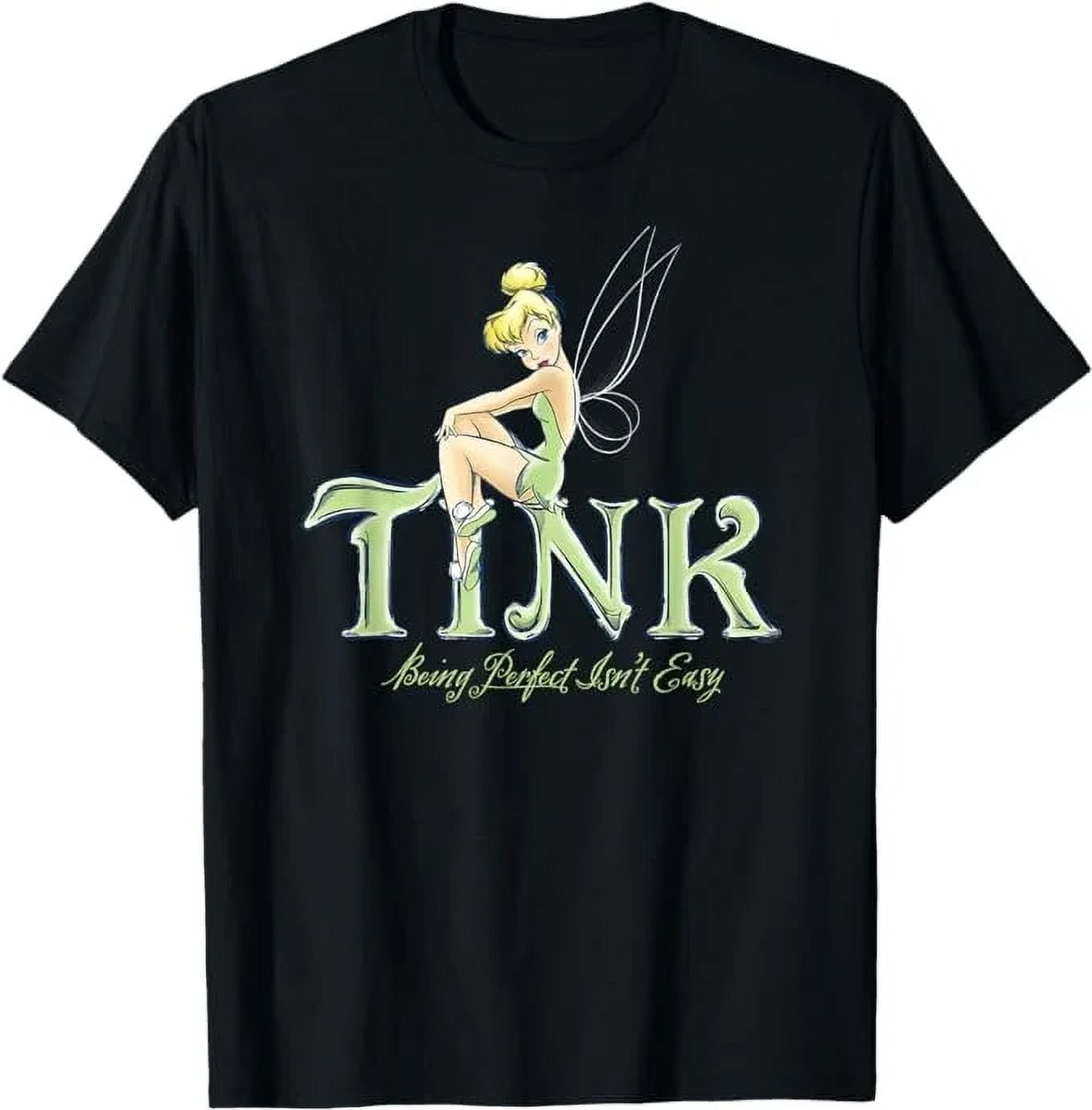 Disney Peter Pan Tinkerbell Glitter Tink Wink T-Shirt - Walmart.com