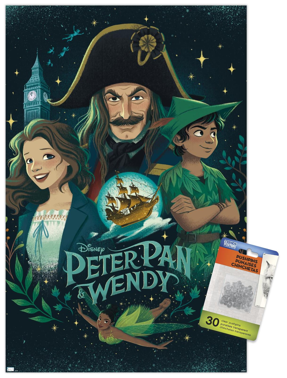 Disney Peter Pan & Wendy - Collage Wall Poster with Push Pins, 14.725 ...