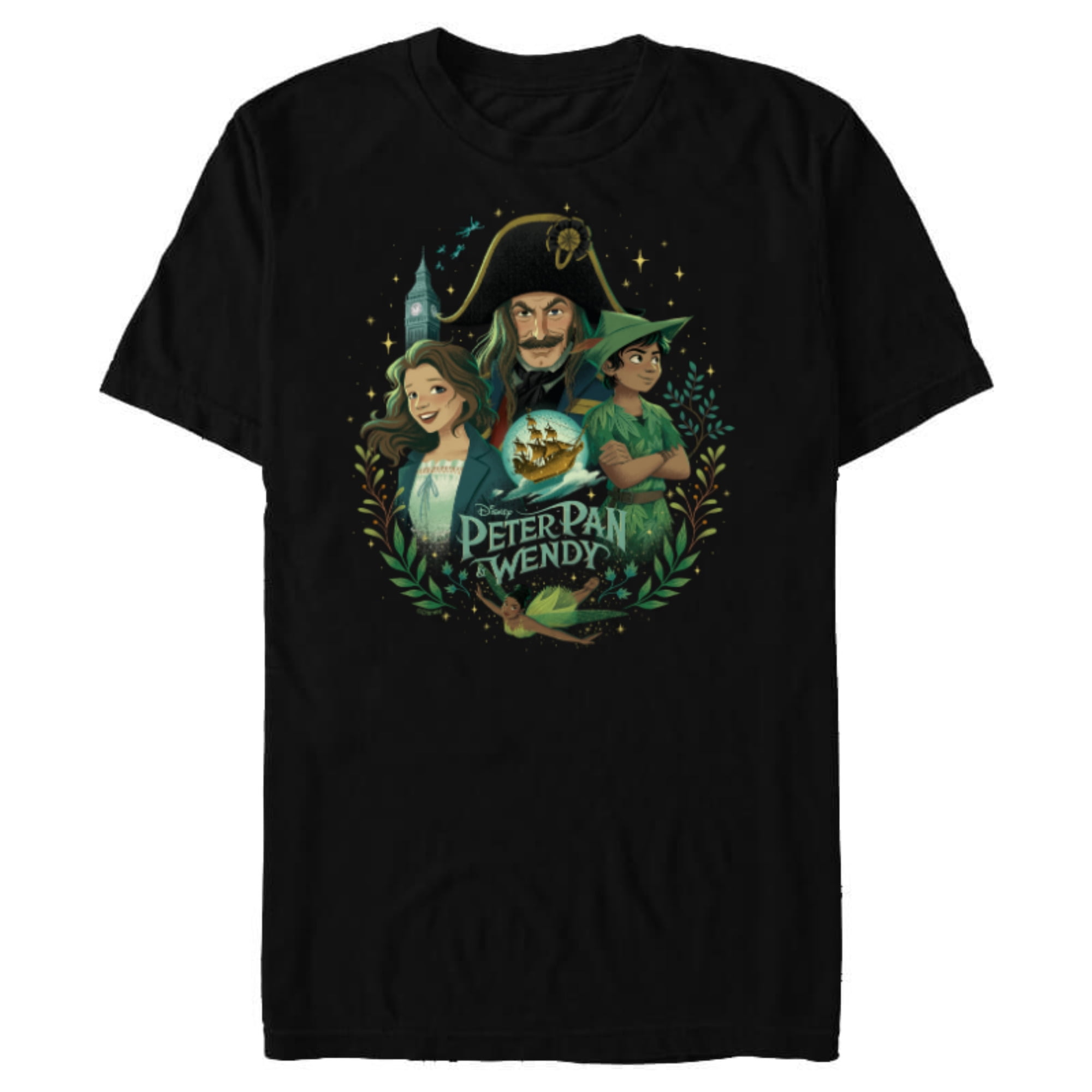 Disney Peter Pan & Wendy Illustrated Characters Disney+ - Short Sleeve ...