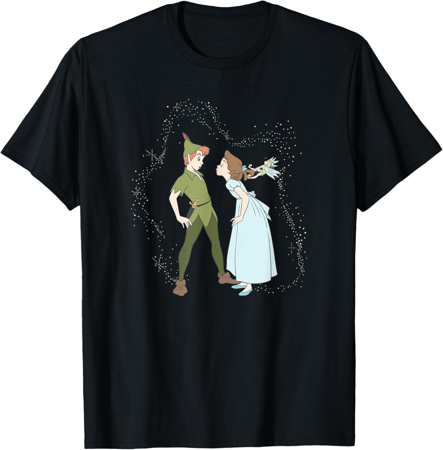 Disney Peter Pan Wendy Kissing Peter Pan T-Shirt - Walmart.com