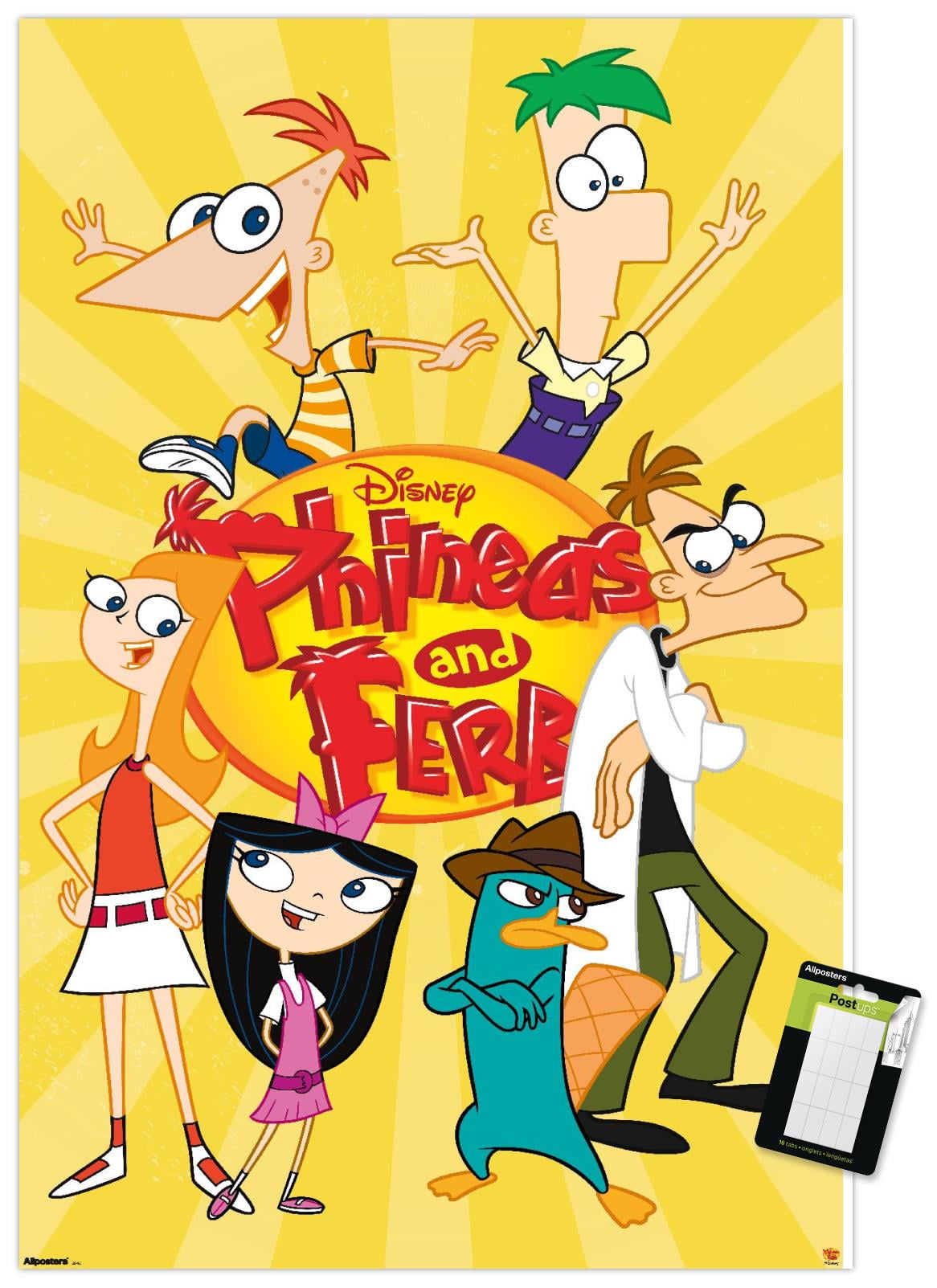 Disney Phineas and Ferb - Group Wall Poster, 22.375" x 34" - Walmart.com
