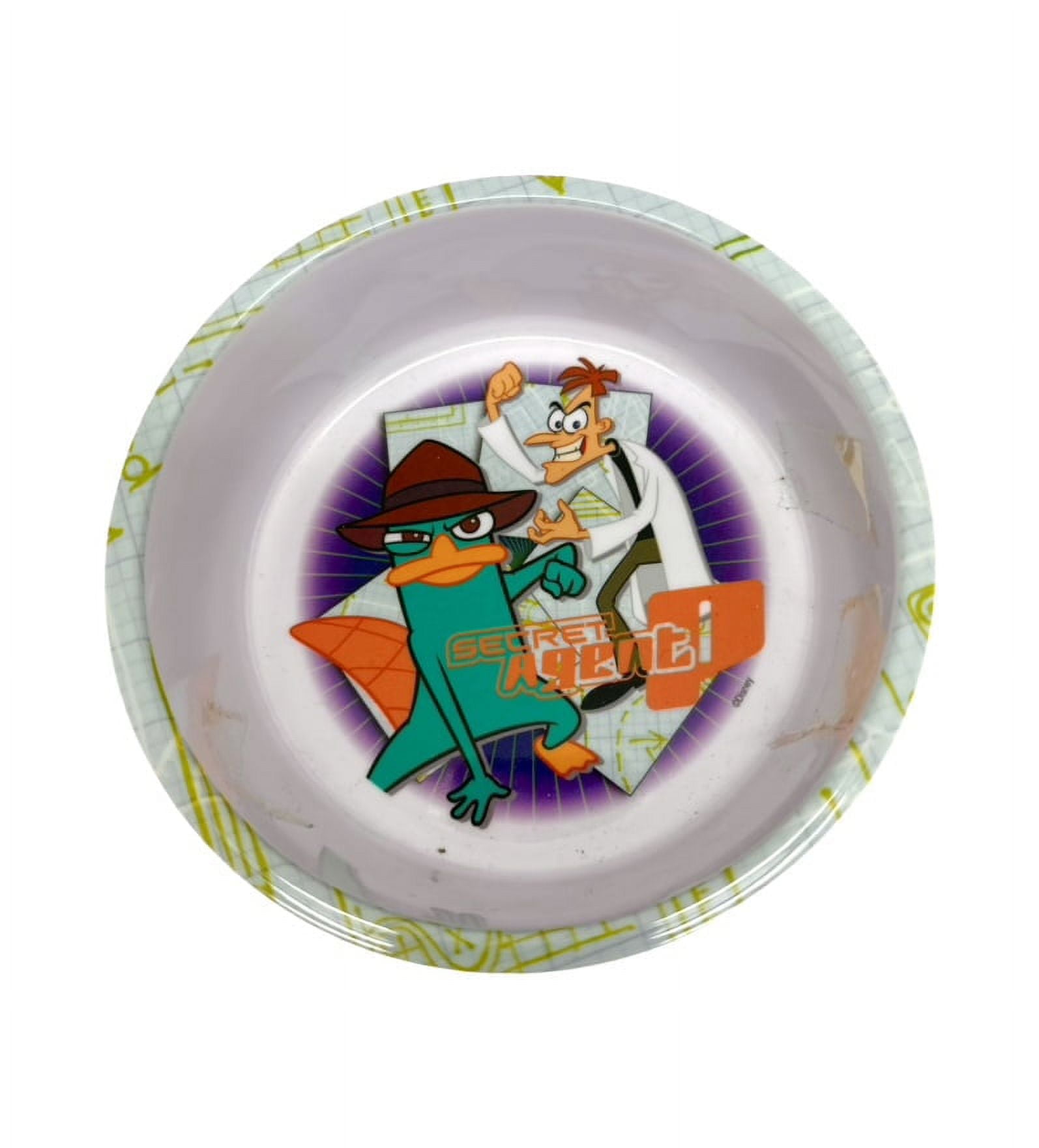 Disney Phineas and Ferbs Children Bowl Agent P and Dr Doofenshmirtz ...