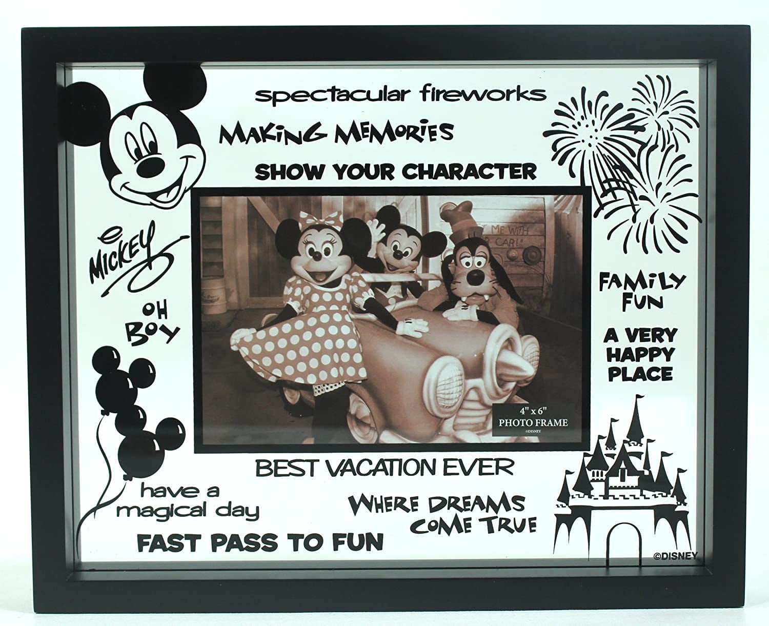 Disney Photo Frame - Disney Parks Clear Glass -- 4'' x 6'' - Walmart.com